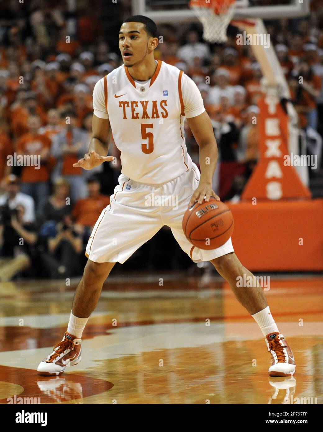 Feb 16, 2011 .. Cory Joseph #5 of the Texas Longhorns vs the Oklahoma ...