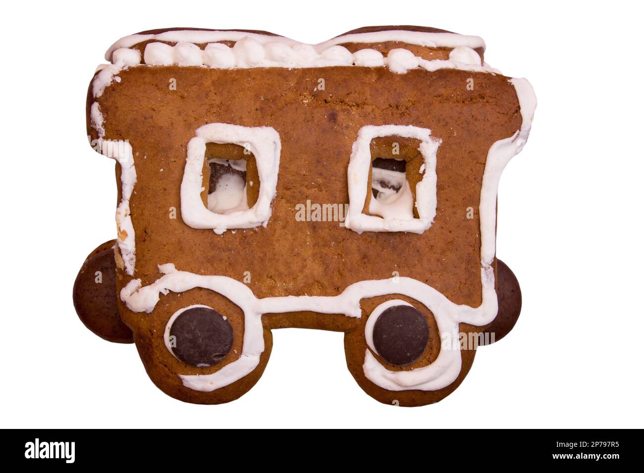 Gingerbread car on a white background isolated Stock Photo - Alamy