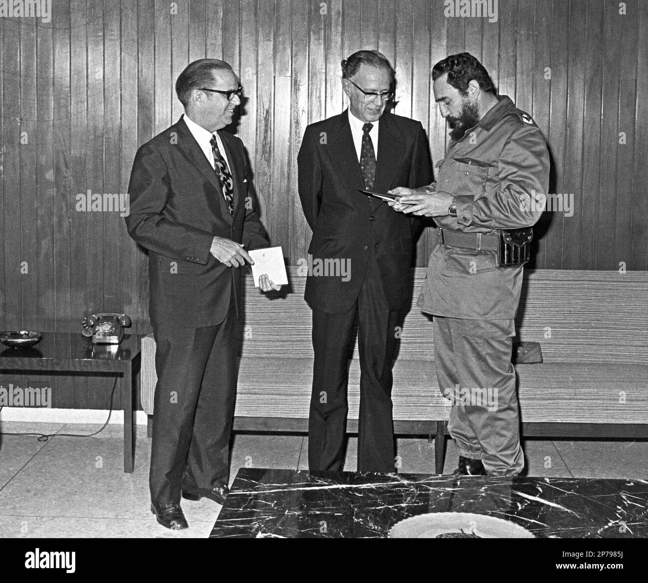 Cuban President Osvaldo Dorticos, left, and Cuban leader Fidel Castro ...