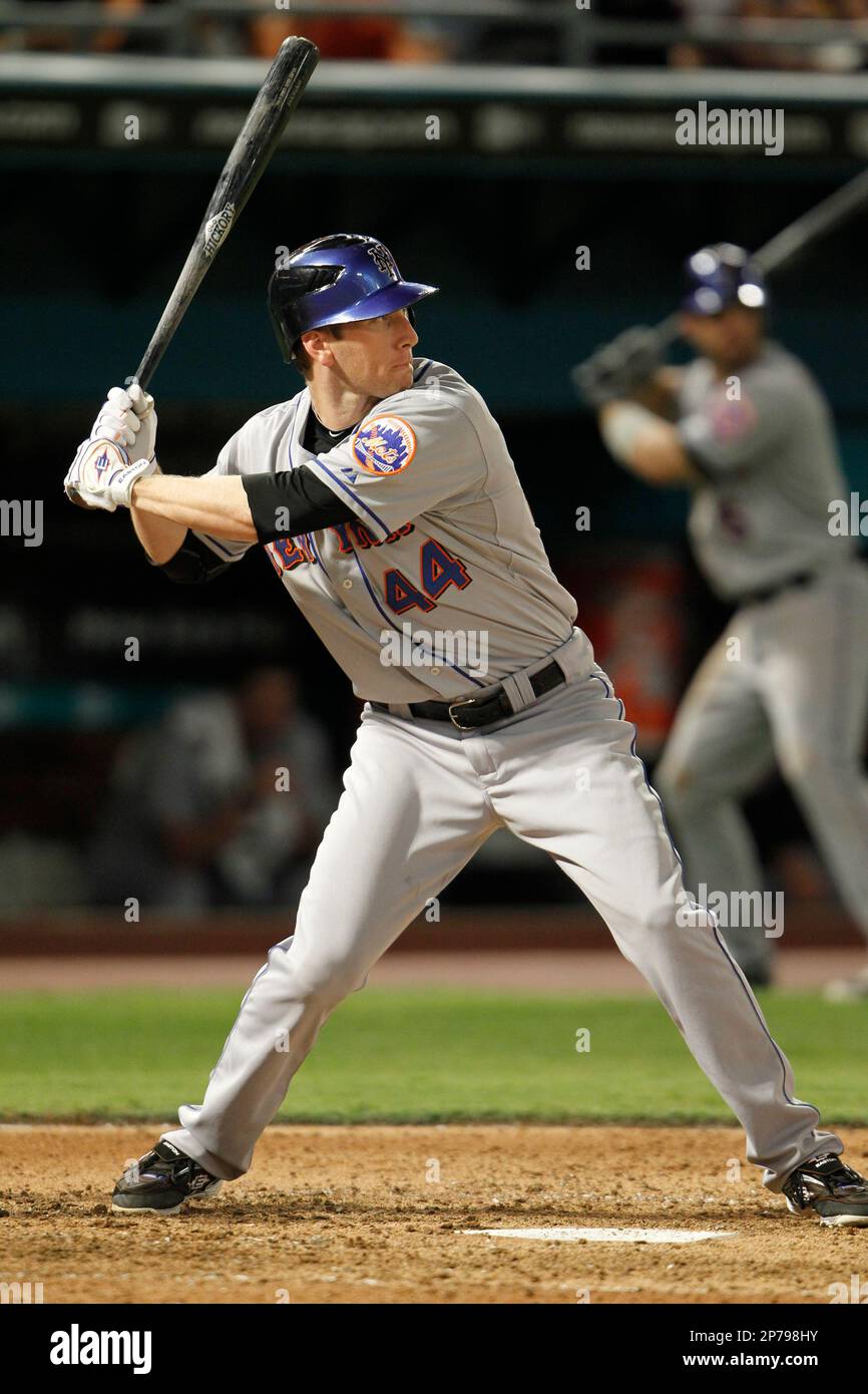 New York Mets Jason Bay plays in a game against the Florida Marlins at ...