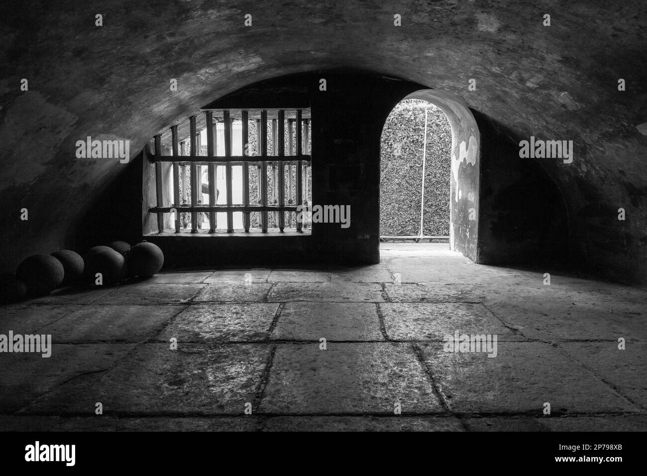 Old prison under the colonial building Stock Photo - Alamy