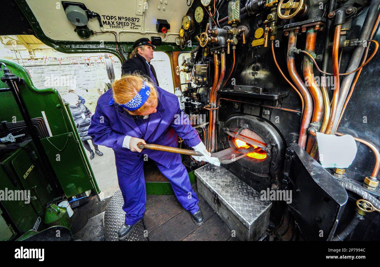 Steph Elwood, the second woman to become a train fireman, and train ...