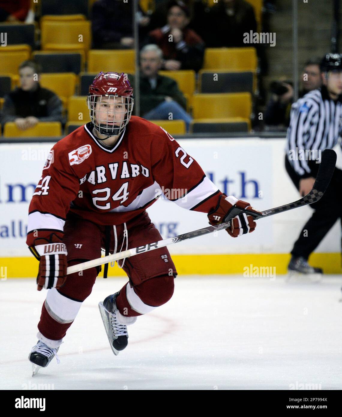 February 14, 2011: Harvard forward Luke Greiner #24 in action during ...