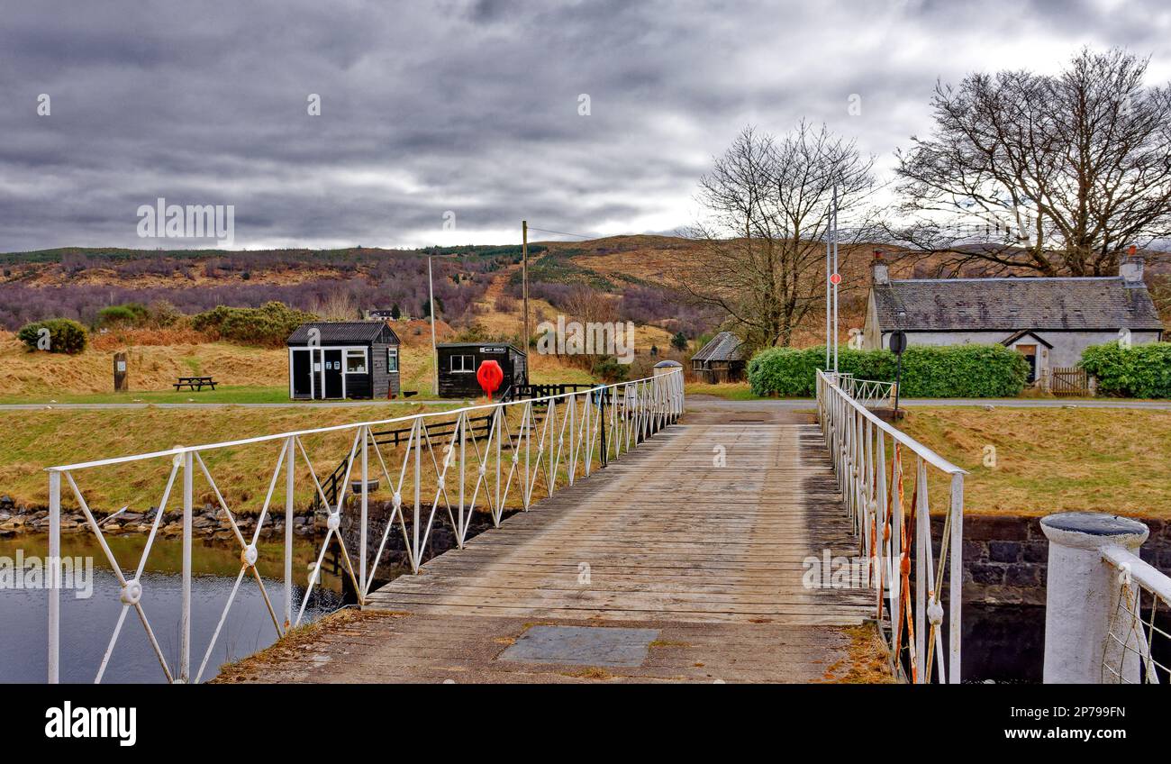 Gairlochy Caledonian Canal Spean Bridge Great Glen Way Scotland looking ...