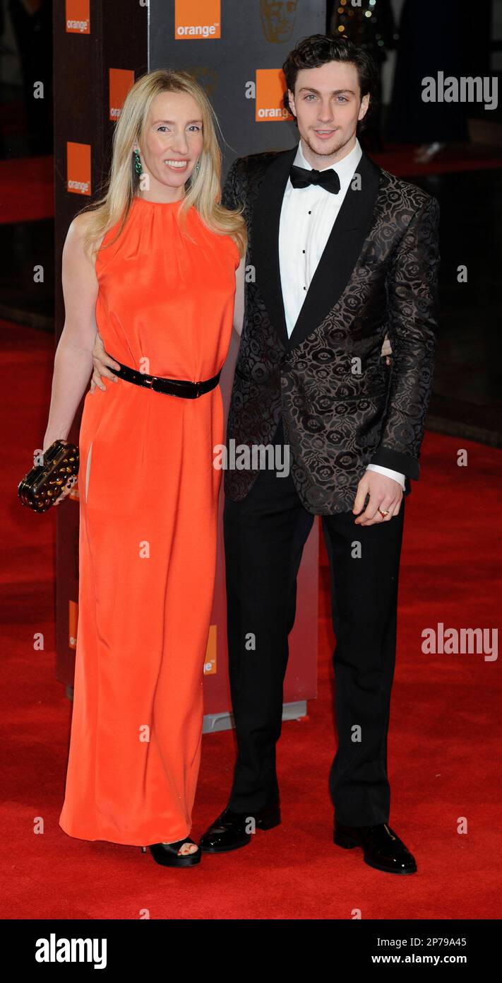 Sam Taylor Wood, left, and Aaron Johnson arrives for the BAFTA Film ... Sam Taylor Wood, left, and Aaron Johnson arrives for the BAFTA Film ...