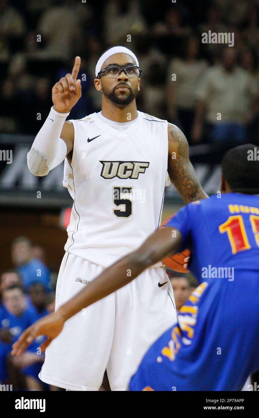 February 12, 2011: Central Florida guard Marcus Jordan (5) signals a ...