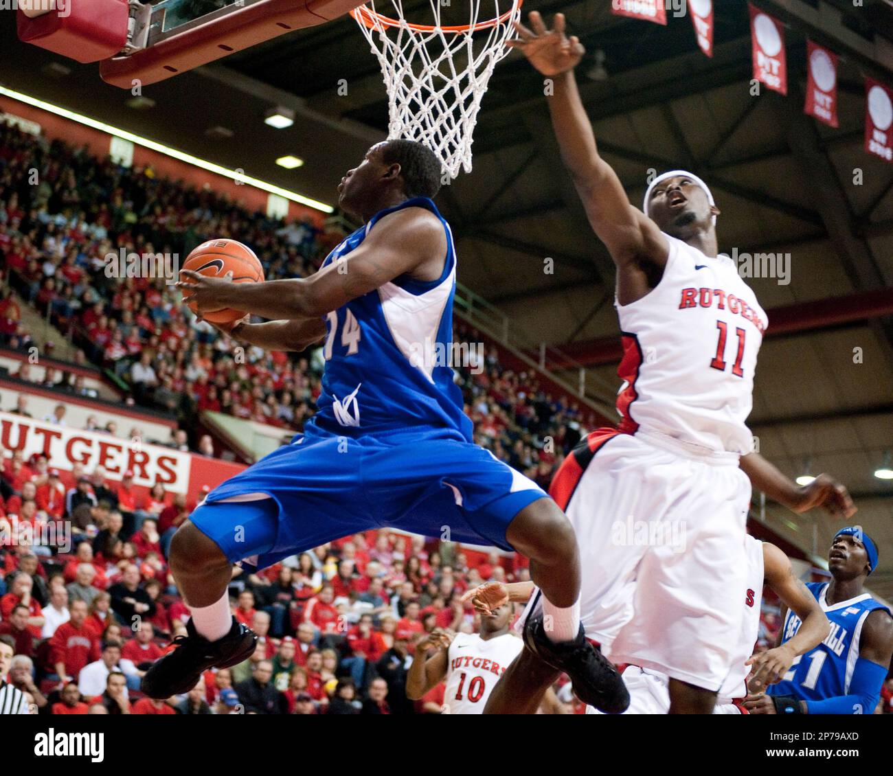 February 12 2011:Seton Hall's guard Eniel Polynice (14) drives ...