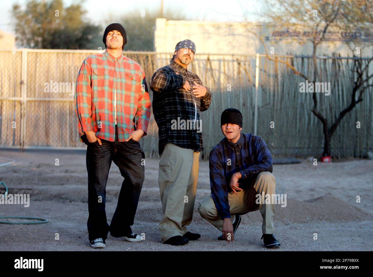 In this Feb. 2, 2011 photo, Oedipus, played by Bryant Enrique, left ...