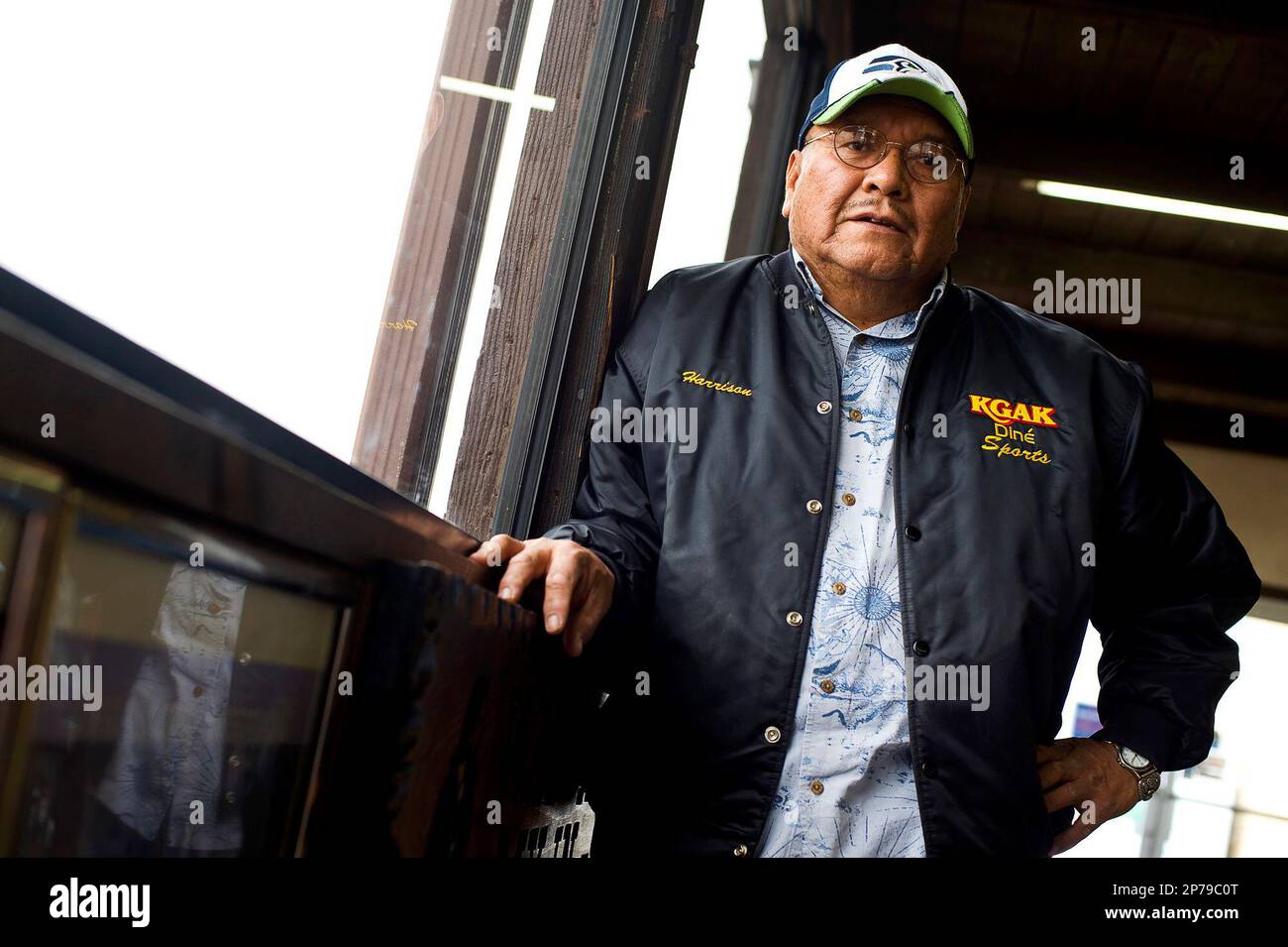 In this Feb. 1, 2011 photo, Navajo radio personality Harrison Dehiya ...