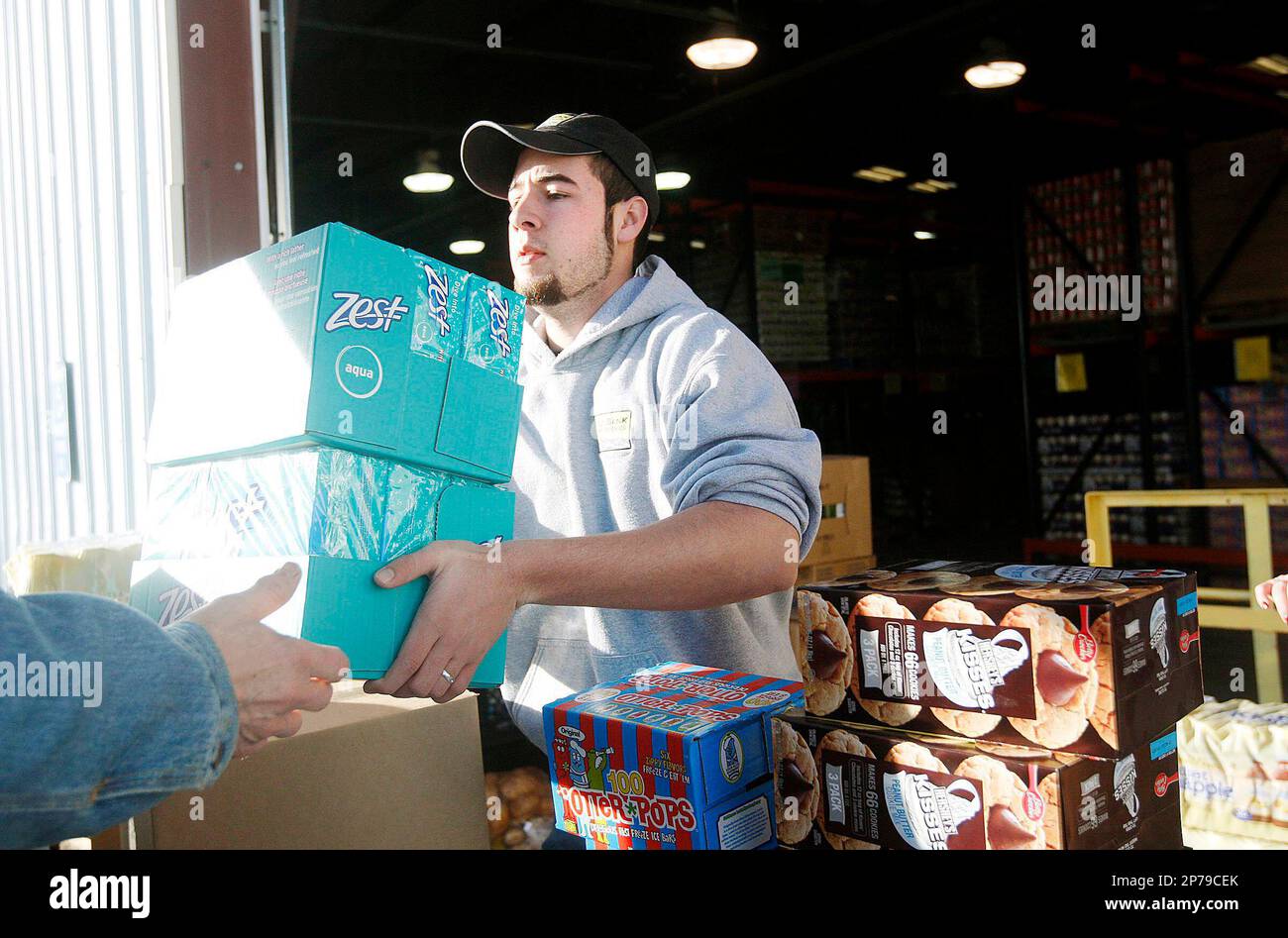 Wyoming Food Bank of the Rockies warehouse specialist Cameron Kelly ...