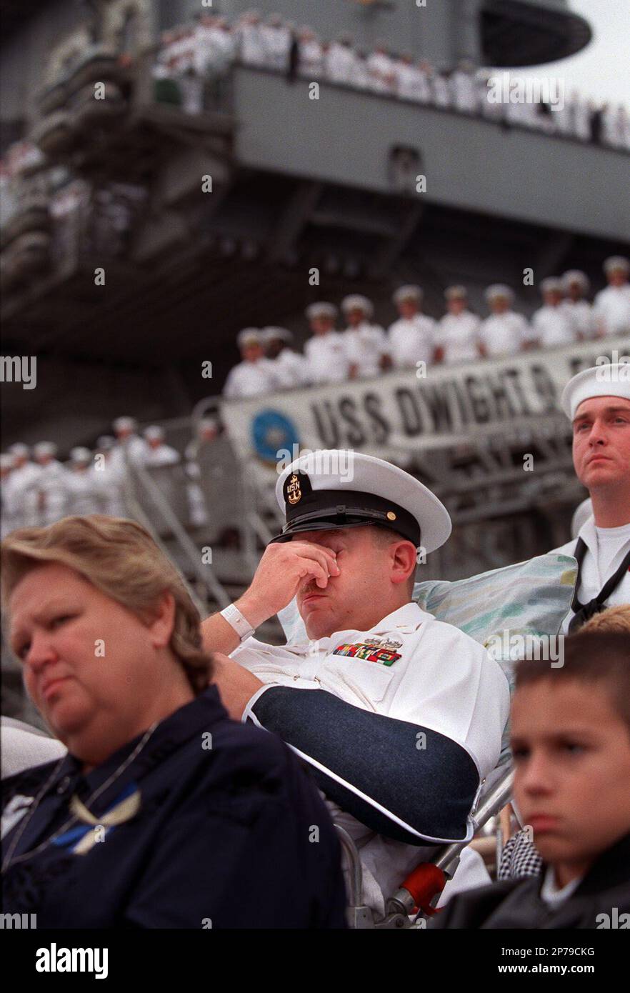 Chief Petty Officer Mark Darwin of Virginia Beach and a crew member of ...