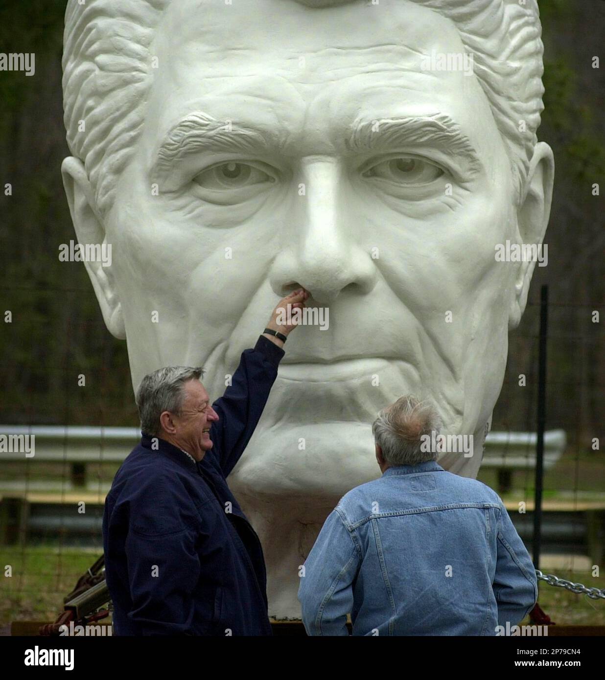 Chuck Wolf,(on left) of Williamsburg and a friend have a little fun ...