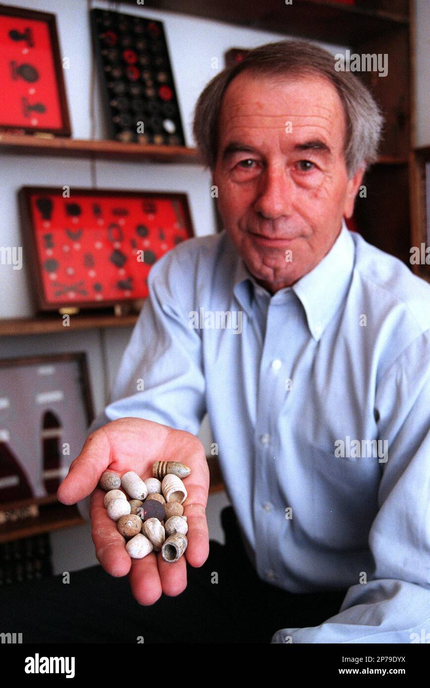 Skip Mayorga of Virginia Beach, VA., with bullets and a button , Civil ...