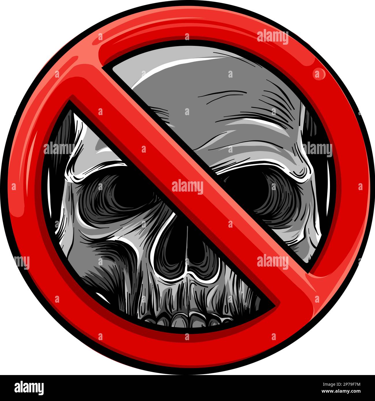 Skull cross bone stop sign hi-res stock photography and images - Alamy