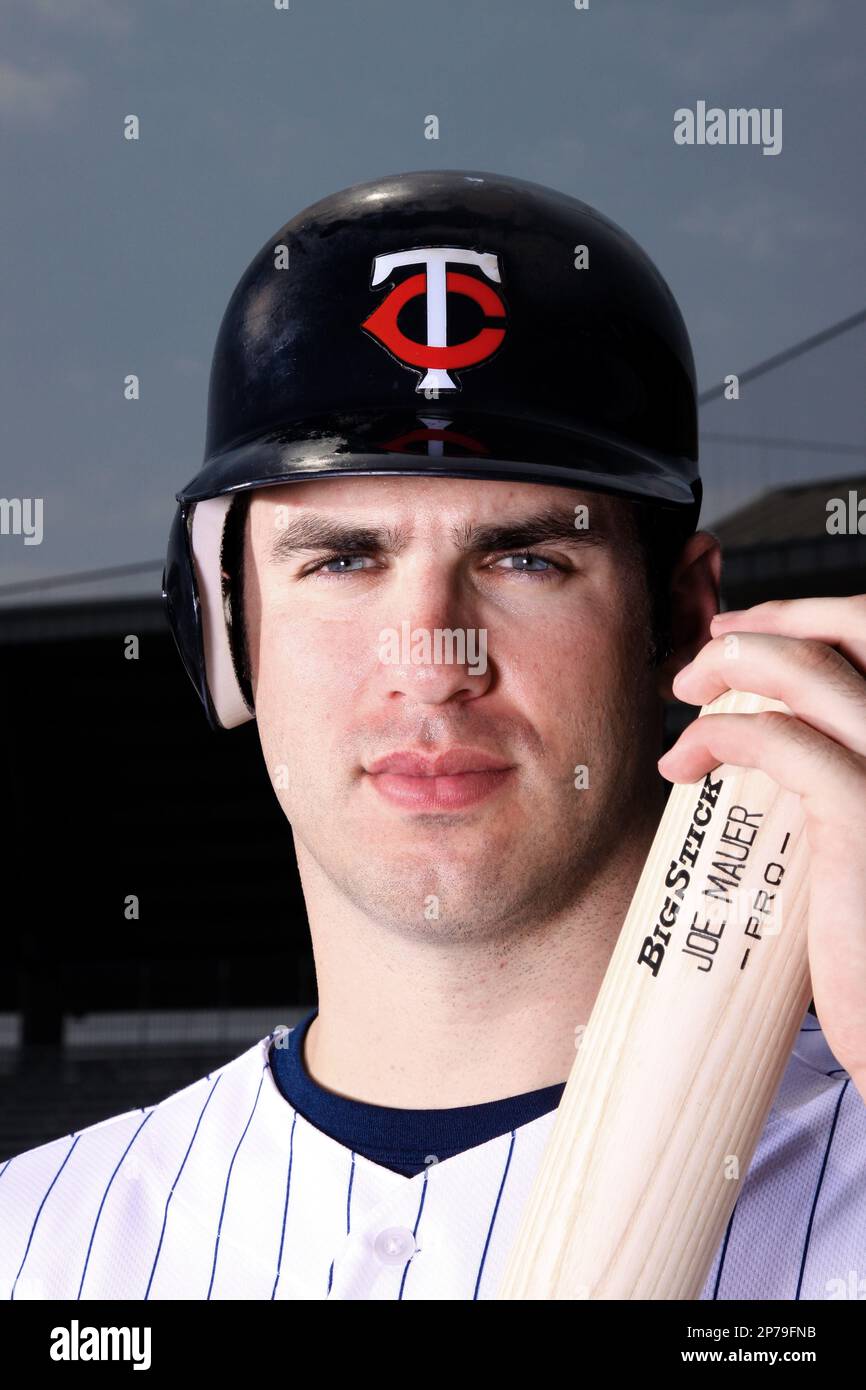 Minnesota Twins catcher Joe Mauer poses for a portrat at Hammond ...