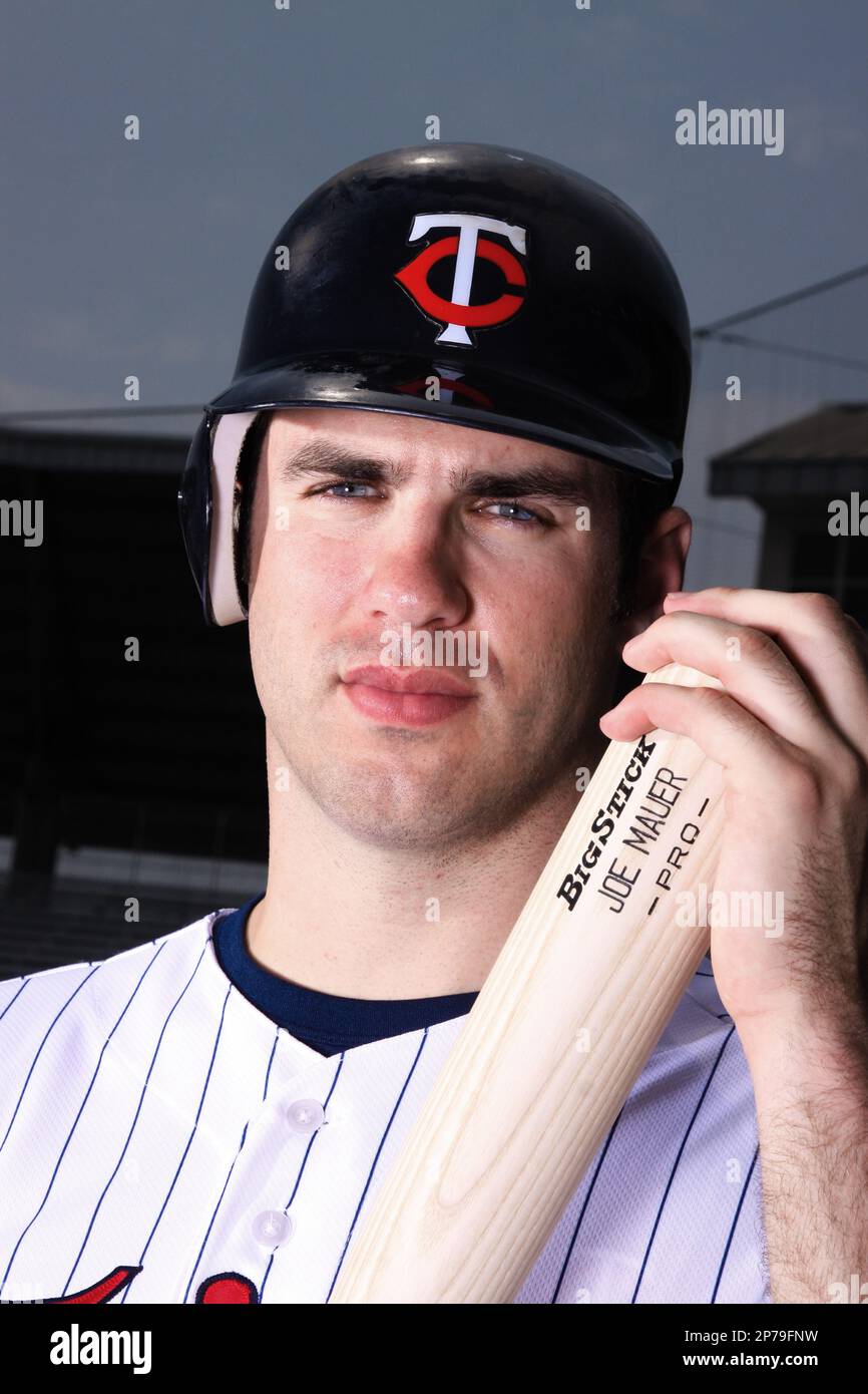 Minnesota Twins catcher Joe Mauer poses for a portrat at Hammond ...