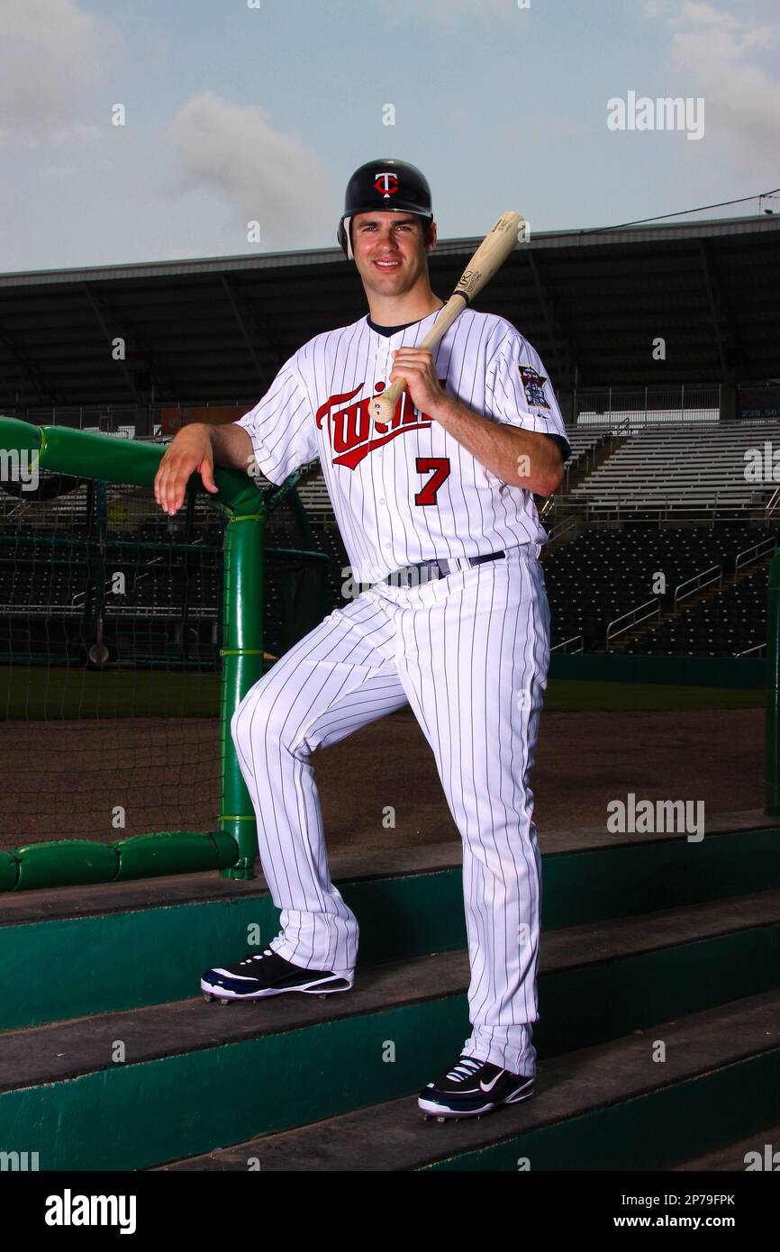 Minnesota Twins catcher Joe Mauer poses for a portrat at Hammond ...