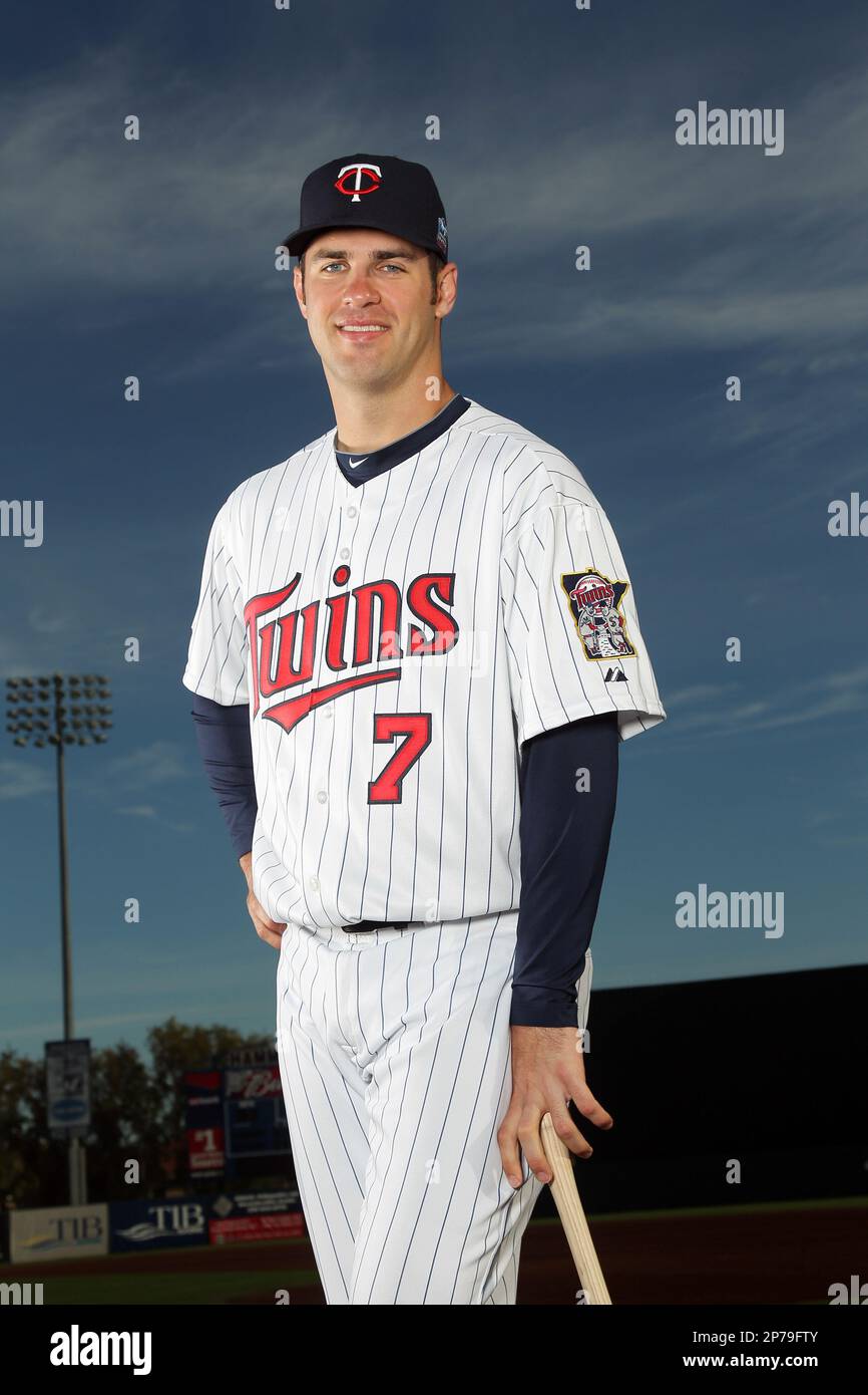 Minnesota Twins catcher Joe Mauer poses for a portrat at Hammond ...