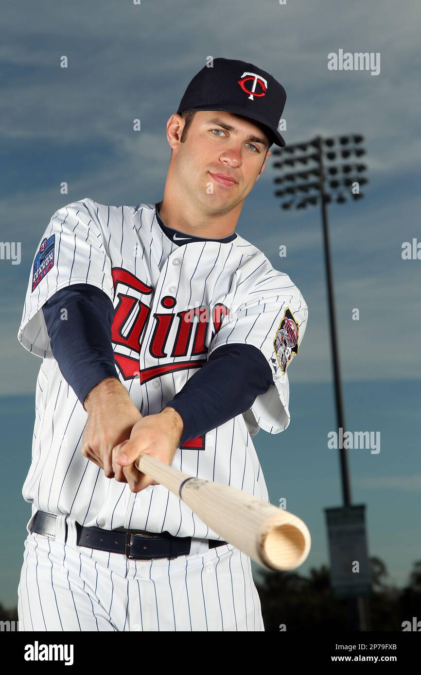 Minnesota Twins catcher Joe Mauer poses for a portrat at Hammond ...