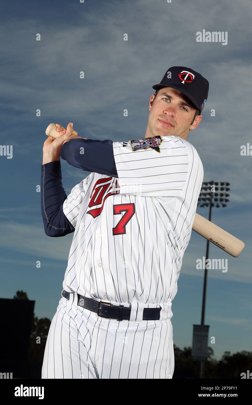 Minnesota Twins catcher Joe Mauer poses for a portrat at Hammond ...