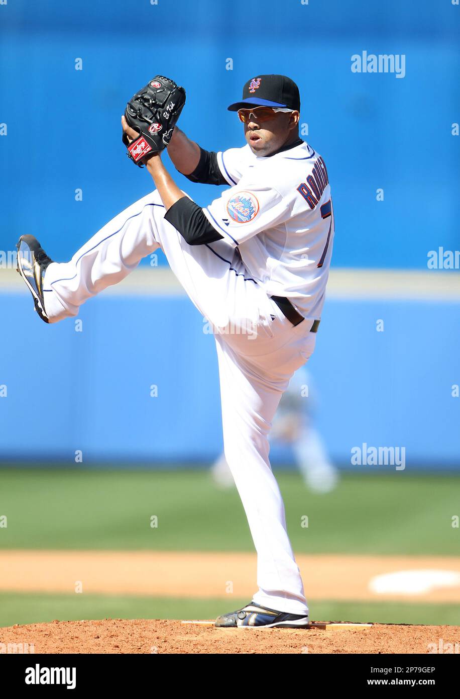 New York Mets Francisco Rodriguez (KROD) pitches in a game against the ...