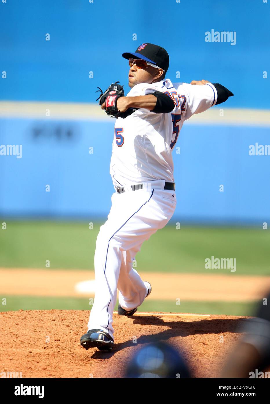New York Mets Francisco Rodriguez (KROD) pitches in a game against the ...