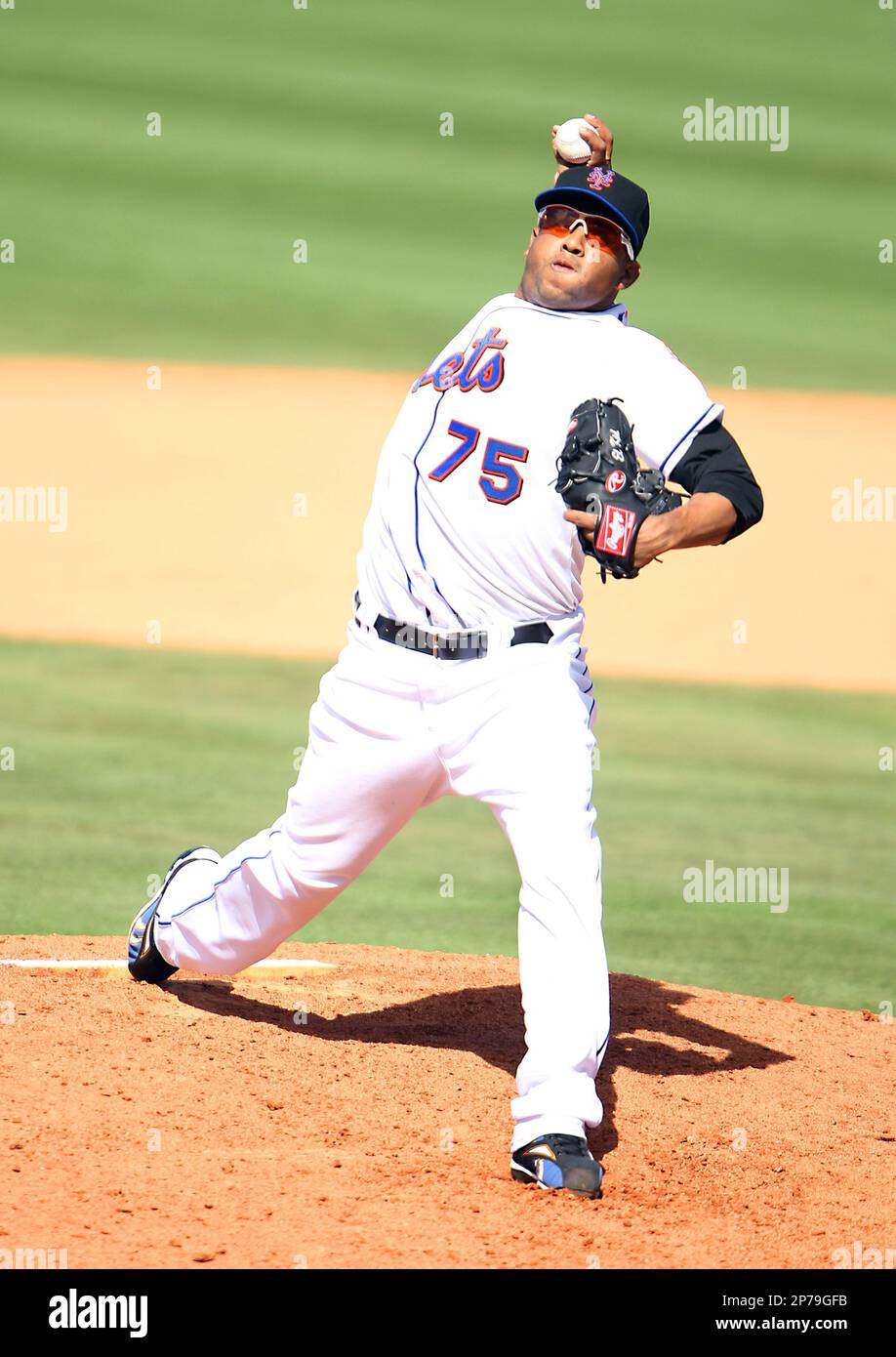 New York Mets Francisco Rodriguez (KROD) pitches in a game against the ...