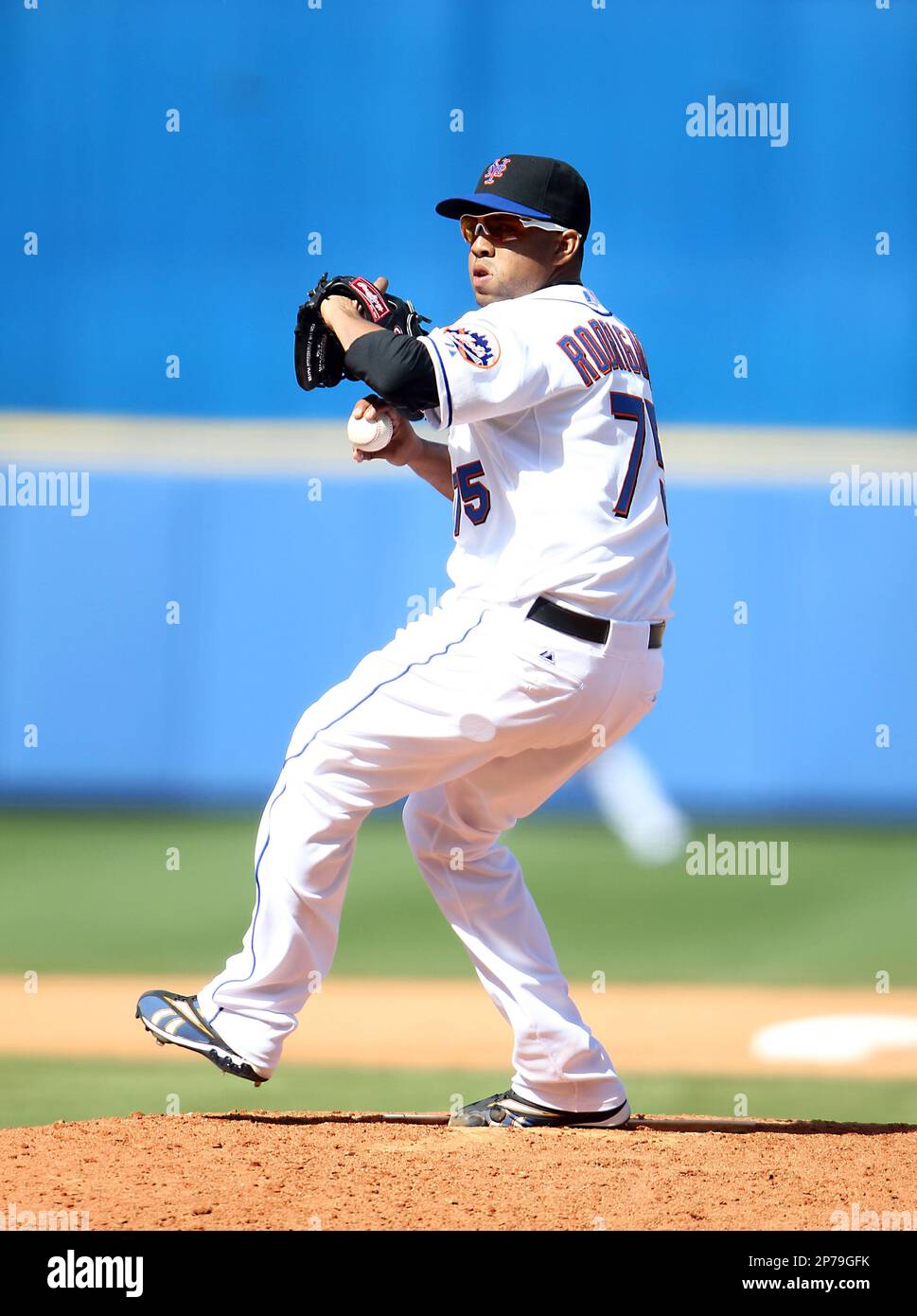 New York Mets Francisco Rodriguez (KROD) pitches in a game against the ...