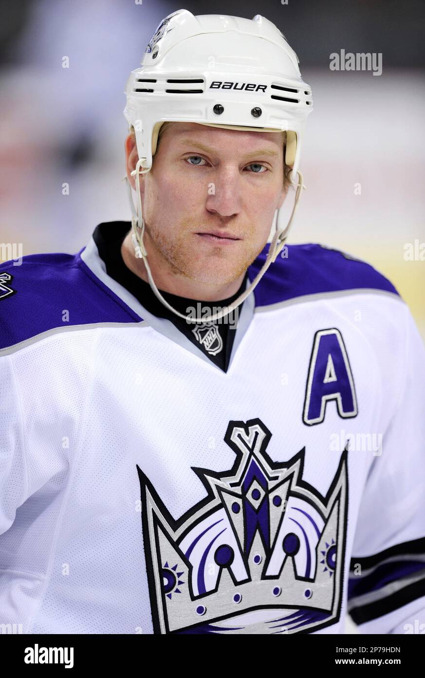 NHL player profile photo on Los Angeles Kings' Matt Greene during a ...