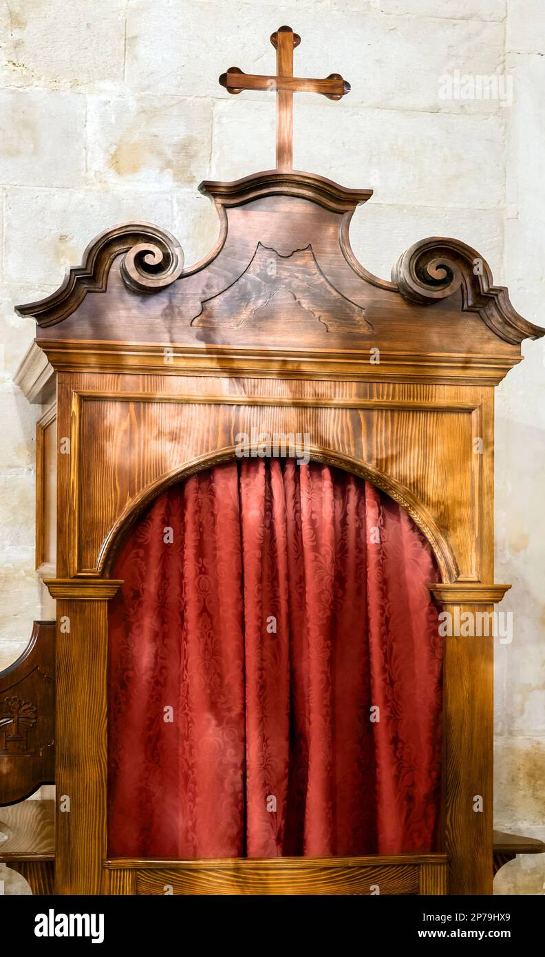 Confessional of a church hi-res stock photography and images - Alamy
