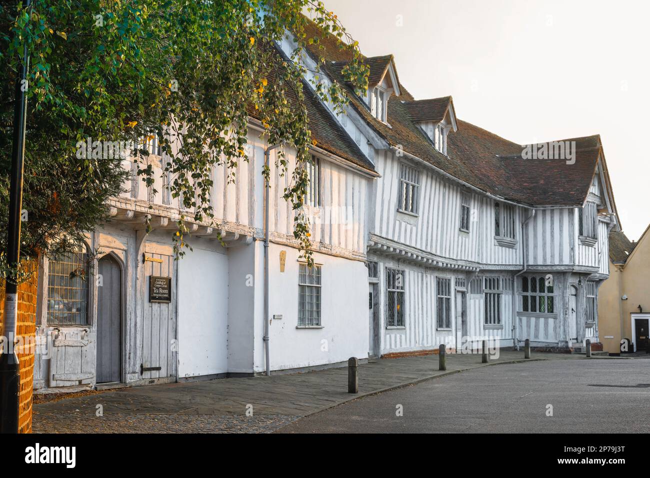 Lavenham Guildhall, view of the late medieval (1529) Guildhall building ...