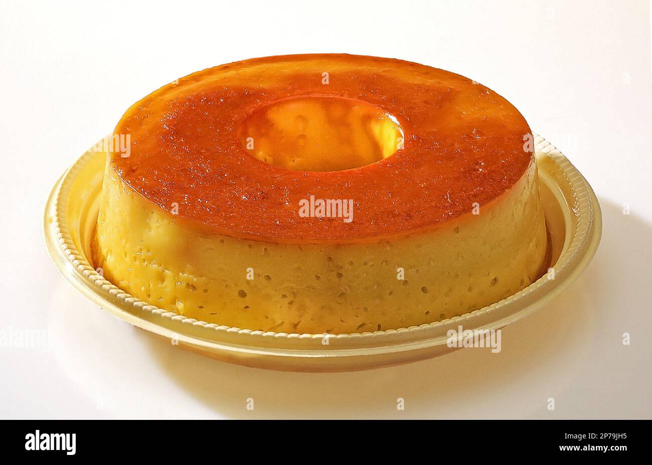 Milk pudding made with milk and condensed milk with burnt sugar syrup ...