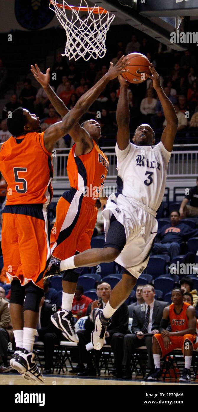 February 5, 2011: Rice Owls G Tamir Jackson (3) attacks the basket ...