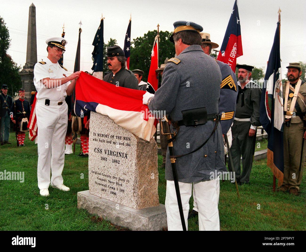 A memorial to the men who built and manned the CSS Virginia was ...