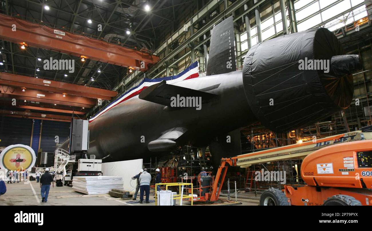 The Navy prepares the new fast-attack submarine New Mexico SS N779 for ...