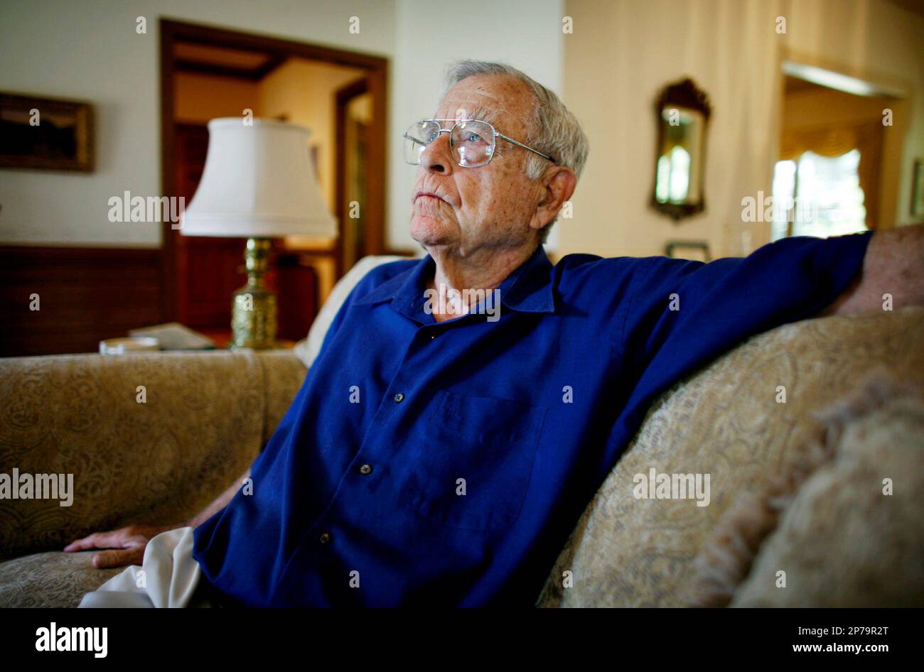 Rear Admiral Jeremiah Denton, Jr. at his home in Williamsburg on Aug ...