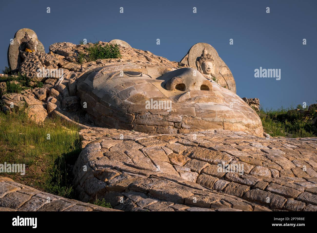 Big Buddha on the hill. Dornod Province. Mongolia Stock Photo - Alamy