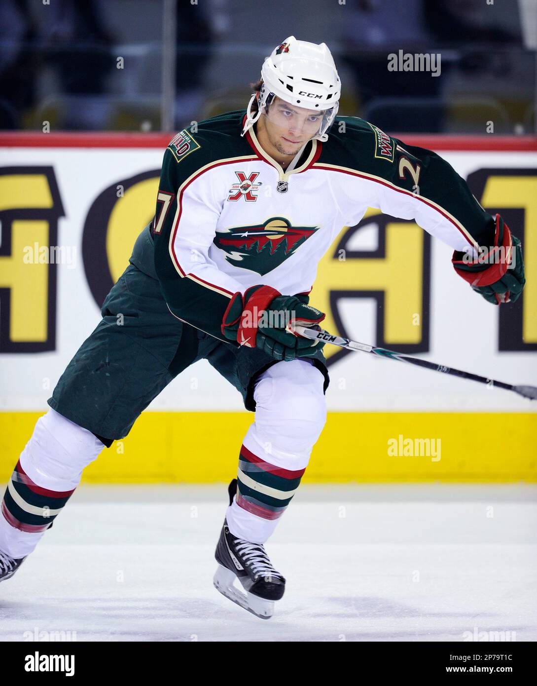 NHL player profile photo on Minnesota Wild's Cody Almond during a ...