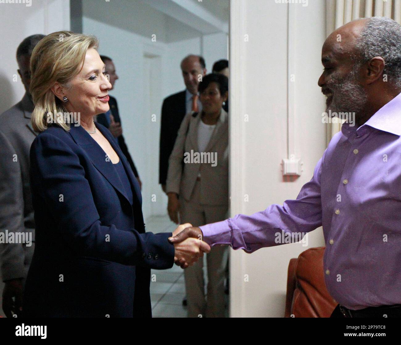 Secretary of State Hillary Rodham Clinton meets with Haitian president ...
