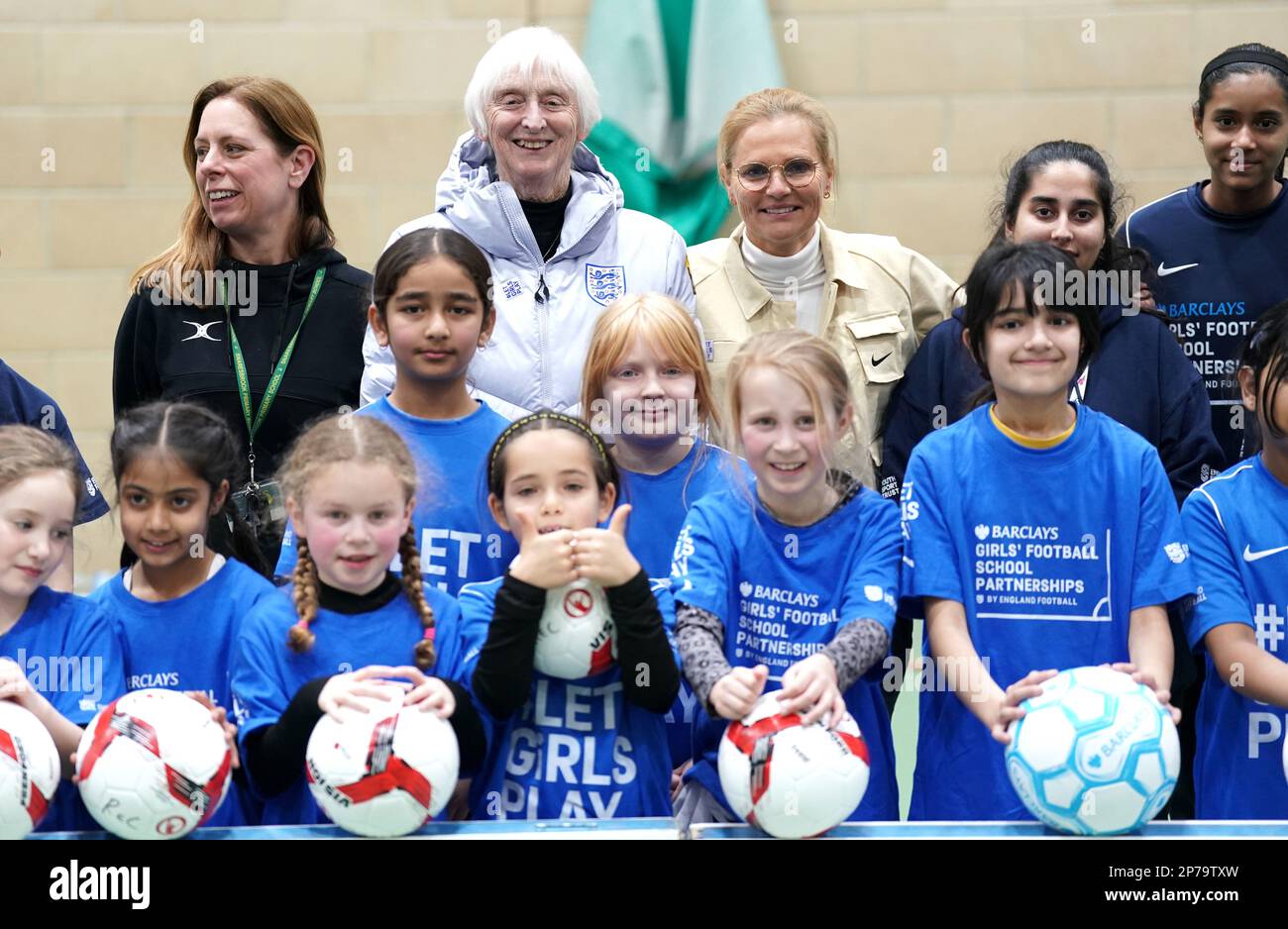 Baroness Sue Campbell and England manager Sarina Wiegman pose with ...