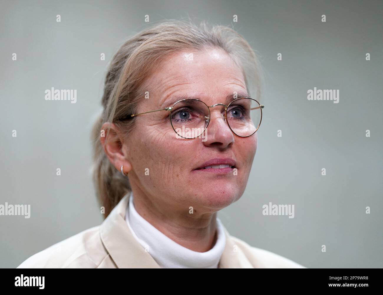 England manager Sarina Wiegman during the FA's Let Girls Play football ...