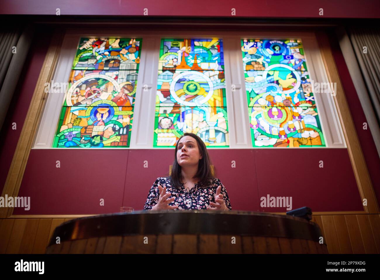 Edinburgh Scotland, UK 08 March 2023. Kate Forbes visits the Scotch ...