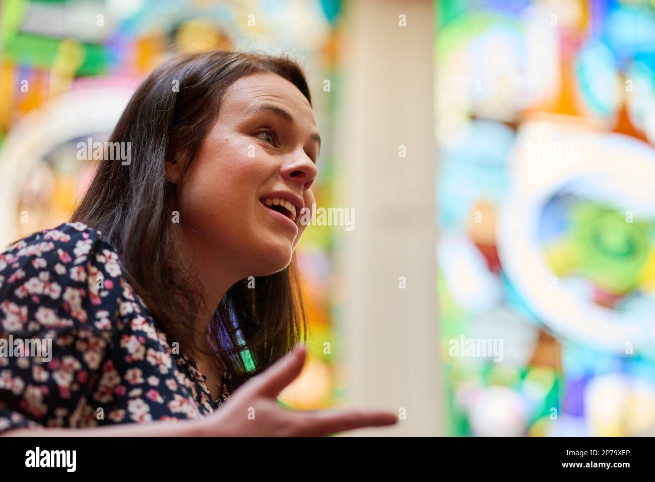 Edinburgh Scotland, UK 08 March 2023. Kate Forbes visits the Scotch ...