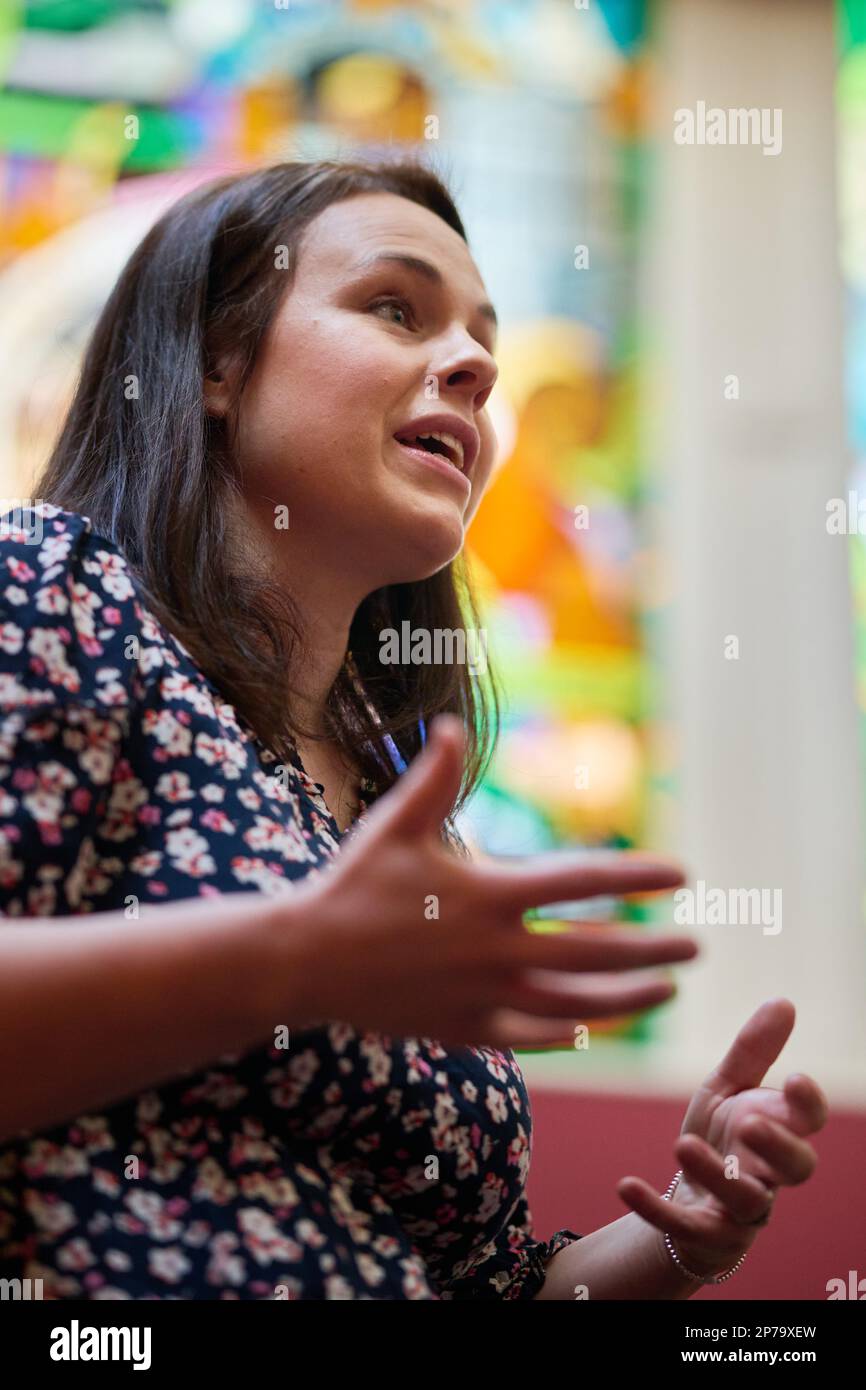 Edinburgh Scotland, UK 08 March 2023. Kate Forbes visits the Scotch ...