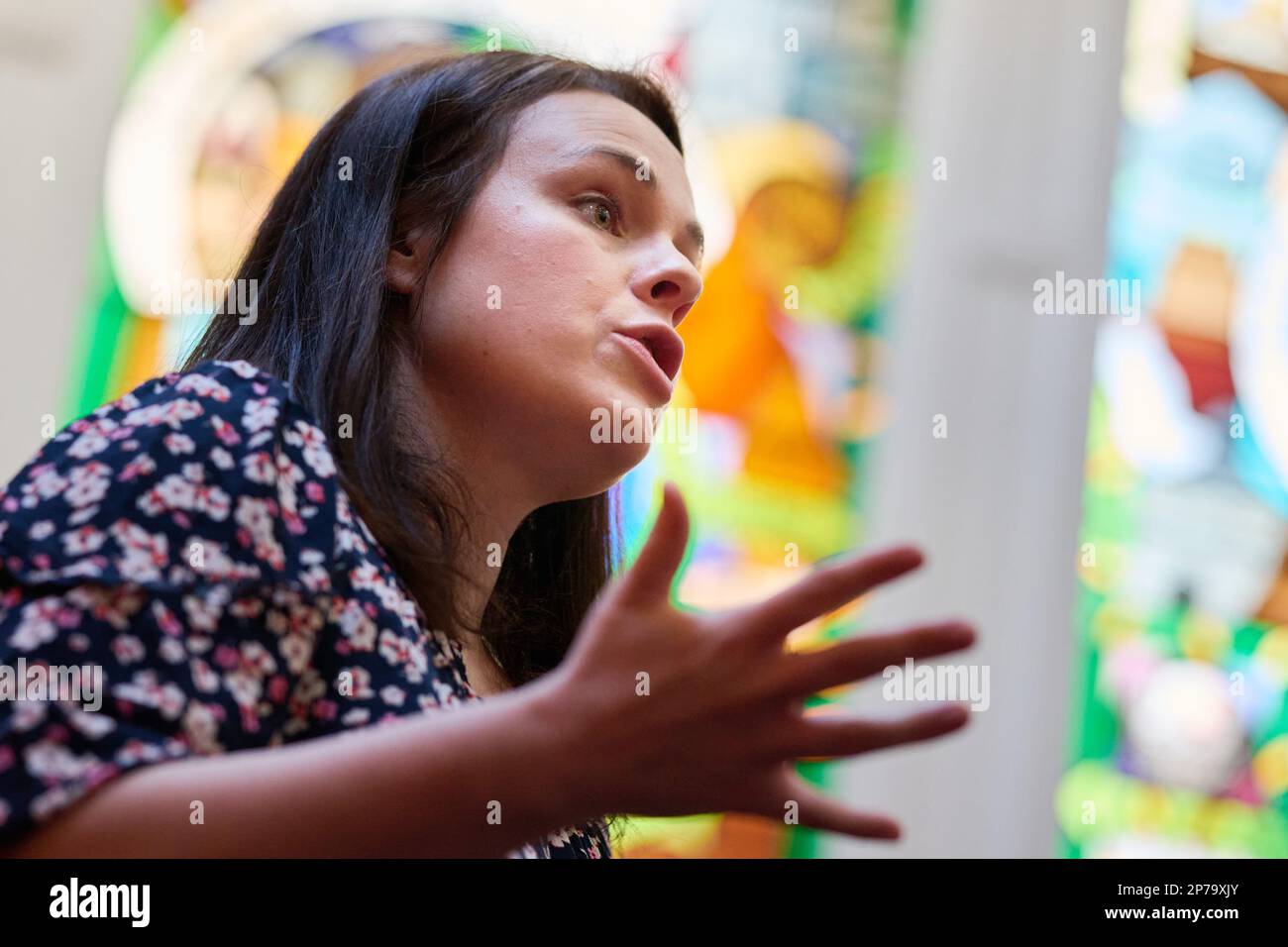 Edinburgh Scotland, UK 08 March 2023. Kate Forbes visits the Scotch ...