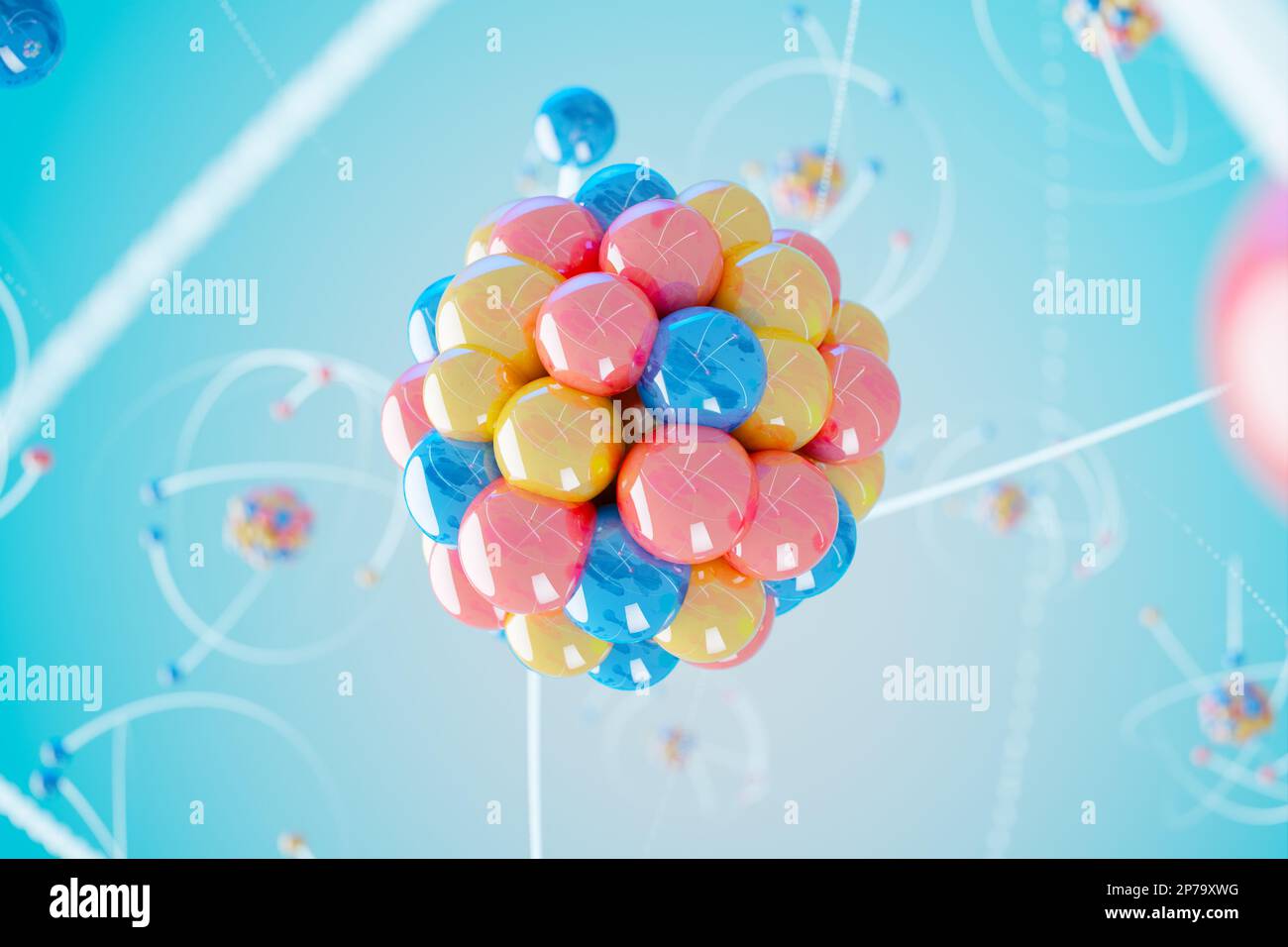 Atomic nucleus and orbiting electrons hi-res stock photography and images - Alamy