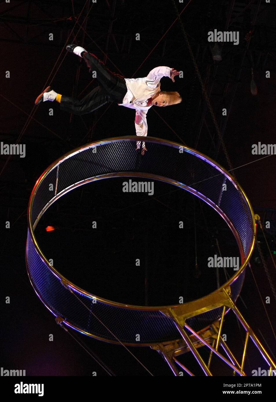 American clown Bello Nock performs during the awards ceremony of the ...