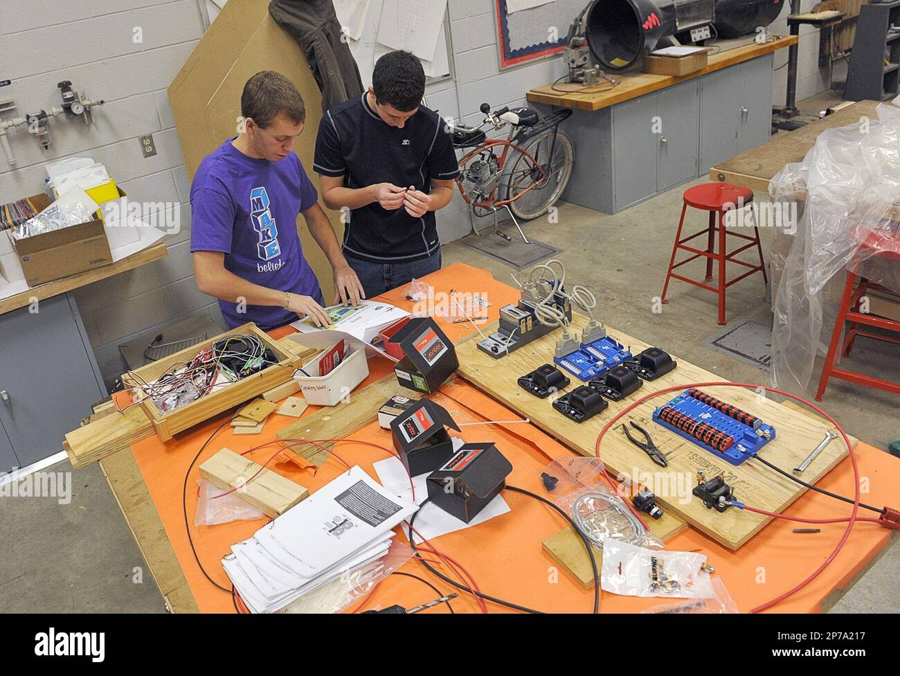 In a Jan. 18, 2011 photo, Murray Calloway First Robotics Team members ...