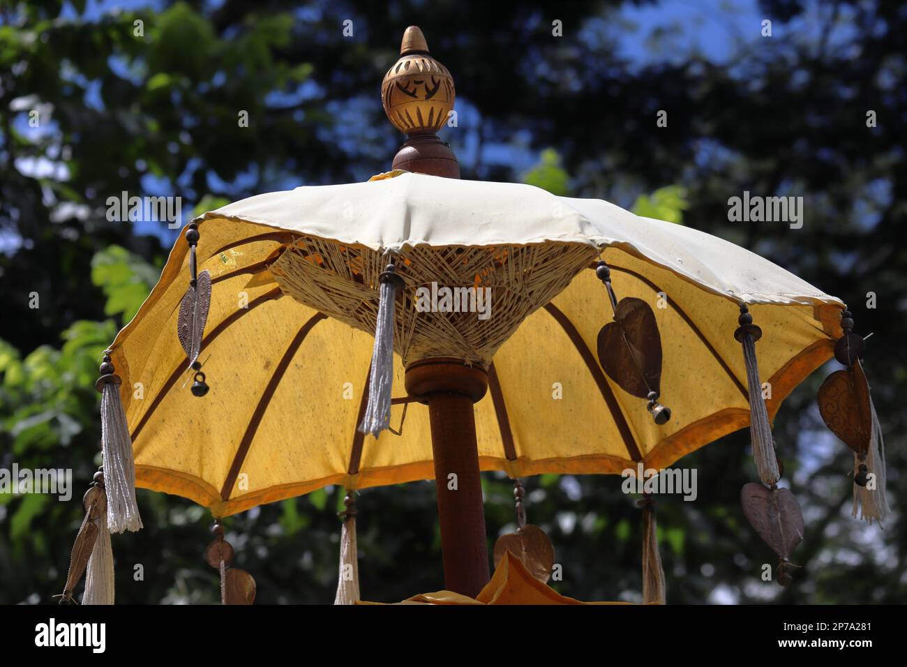 India traditional decorated umbrella Stock Photo - Alamy