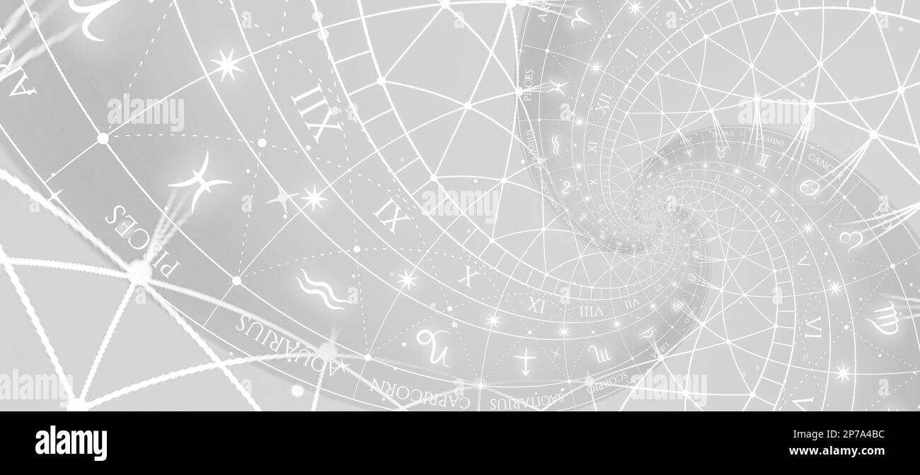 Zodiac Signs Horoscope background. Concept for fantasy and mystery ...